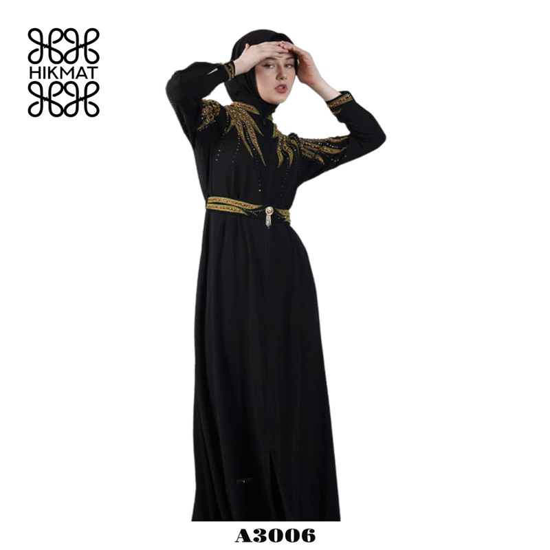 Jual ABAYA HIKMAT FASHION ORIGINAL A3006 | Shopee Indonesia