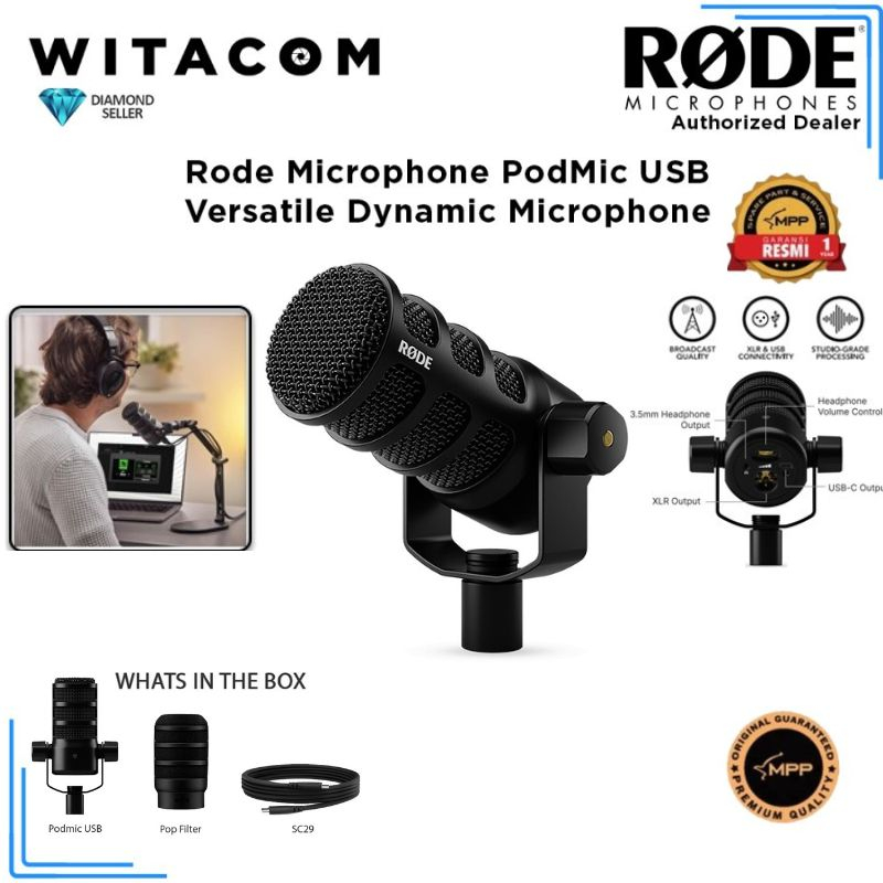 Jual Rode Microphone PodMic USB - Original | Shopee Indonesia