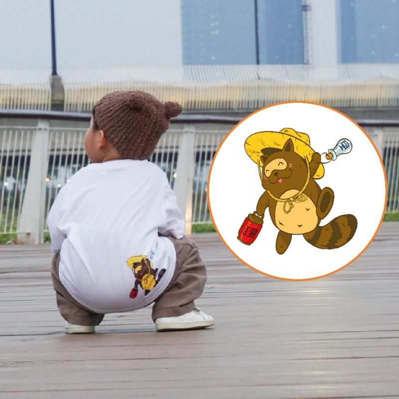 Jual Riyoka - Kids T-shirt Regular Tanuki Yokai Cotton Combed 24s ...