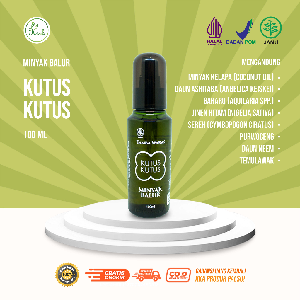 Jual Minyak Pijat Urut Kutus Kutus Obat Balur Herbal Original 100% Asli ...