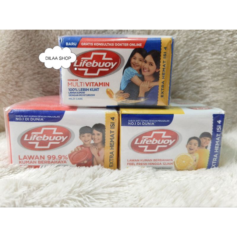 Jual Lifebuoy sabun batang merah 100gram isi 4/pack | Shopee Indonesia
