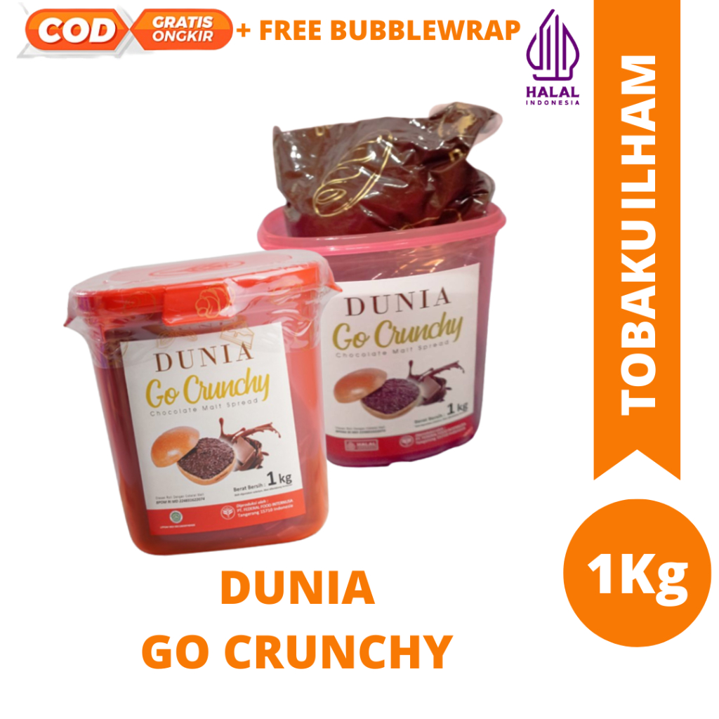 Jual Dunia go crunchy 1kg selai coklat crunchy | Shopee Indonesia