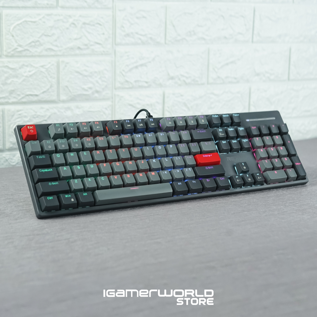 Jual Rexus Heroic KX5 Fullsize Rainbow Mechanical Gaming Keyboard ...