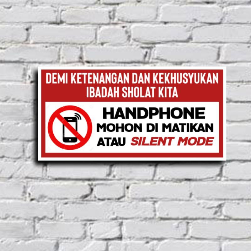 Jual stiker matikan handphone sholat 15x30cm | Shopee Indonesia