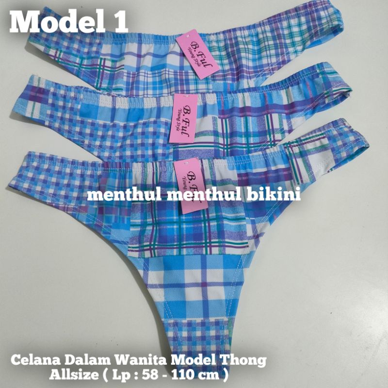 Jual Allsize S M L Celana Dalam Seksi Wanita Gstring G string Thong Sexy Bahan Transparant Dan ...