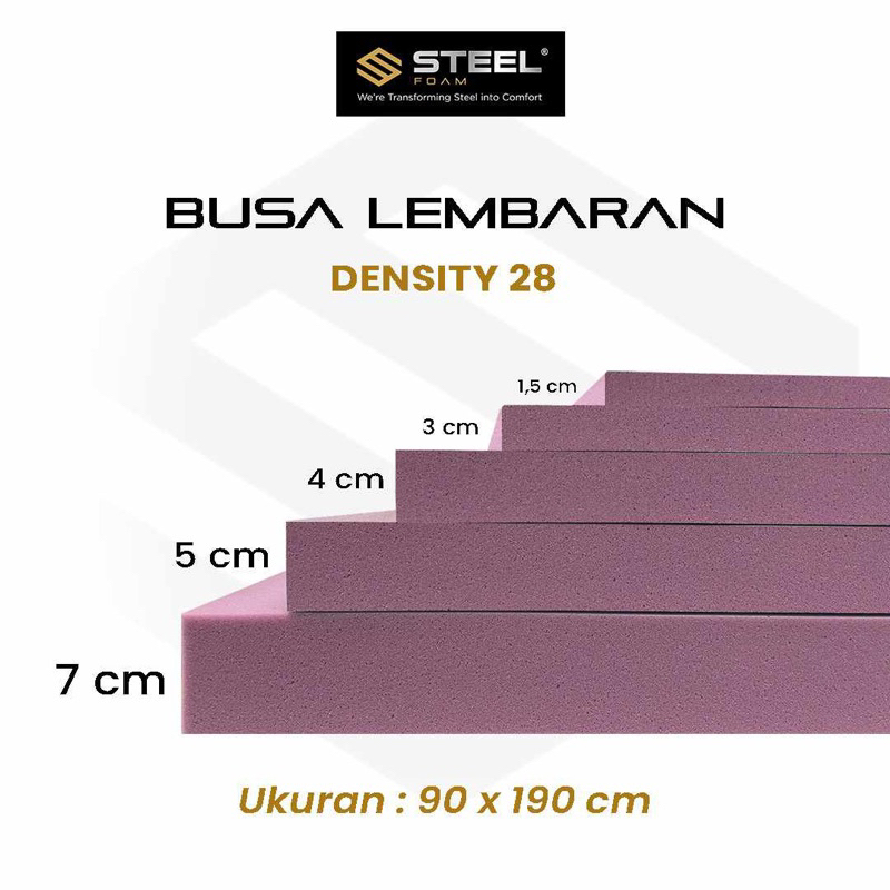 Jual BUSA FOAM TEBAL 15CM UKURAN 90CMX190CM DENSITY 28 PADAT ANTI ...