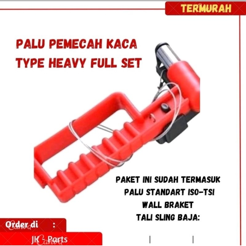 Jual Palu Pemecah Kaca ( type HEAVY + TALI BAJA ) emergency hammer ...