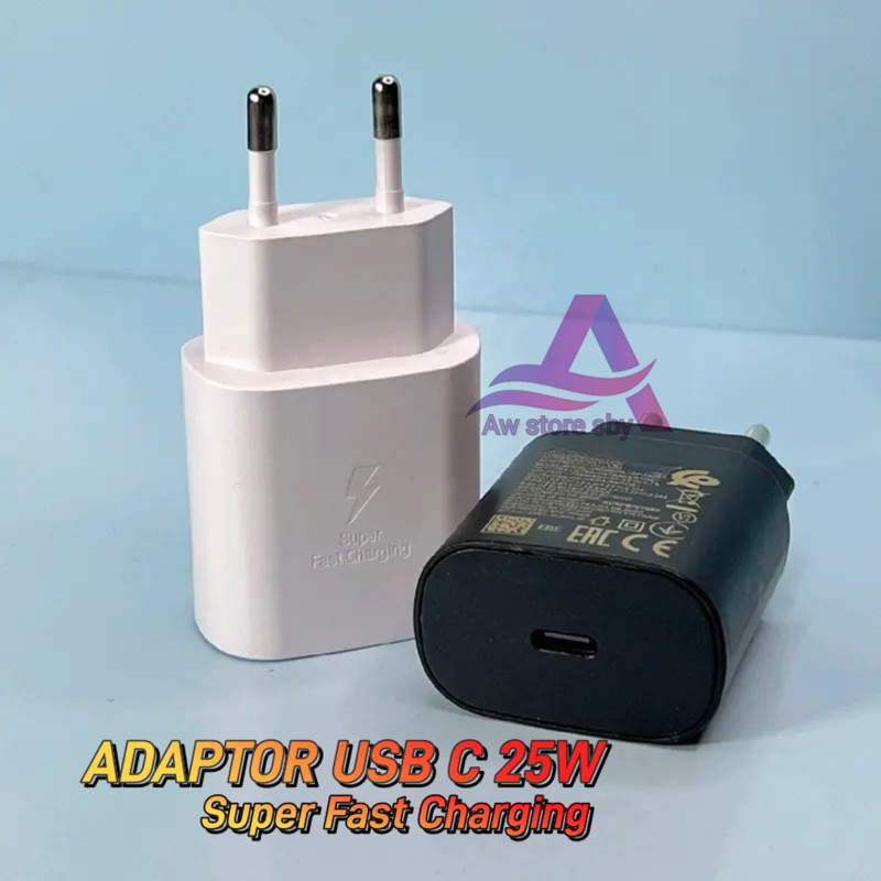 Jual Adaptor Kepala Charger Samsung Usb Type C PD Fast Charging 25W A23 ...