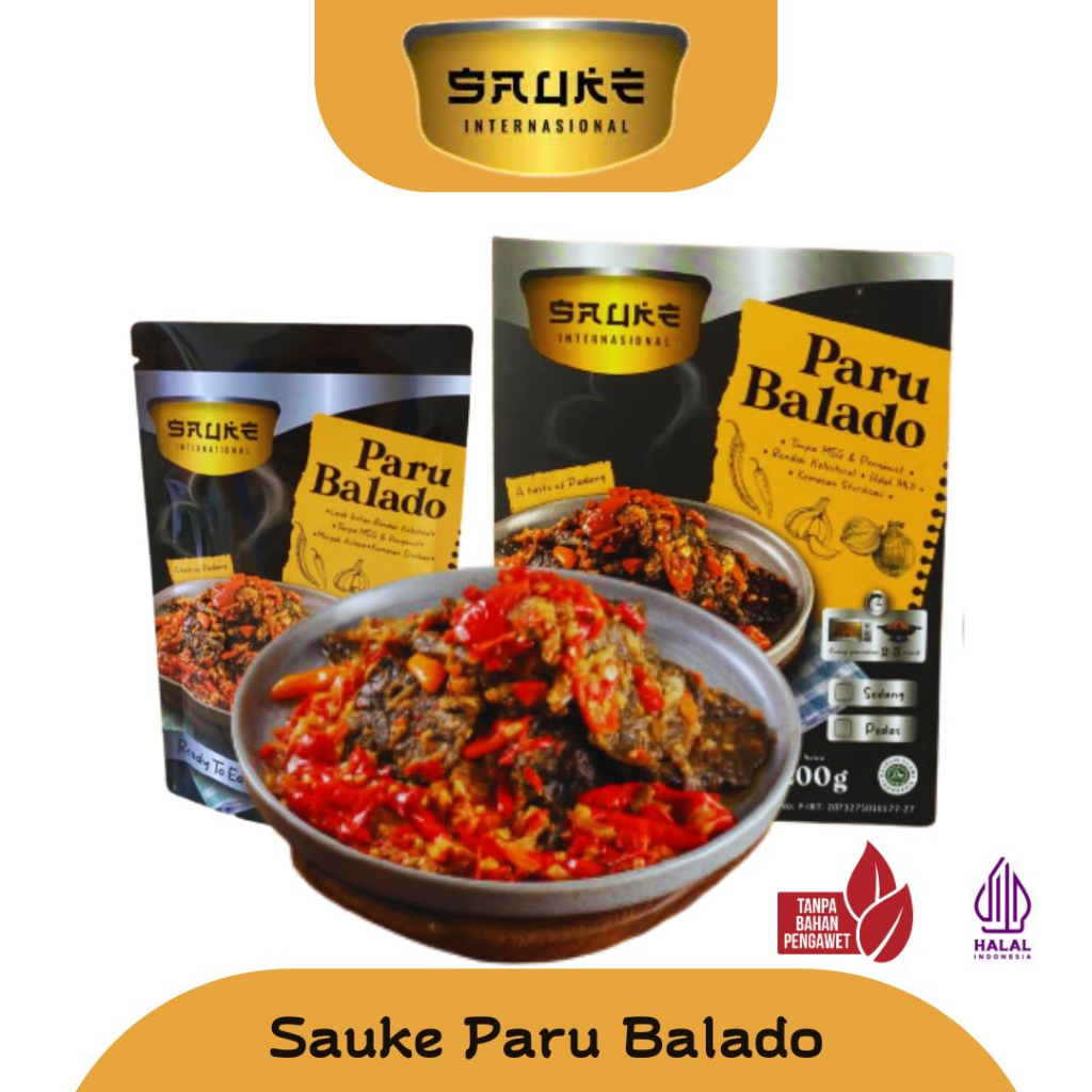 Jual Paru balado kemasan instan siap saji paru sapi pedas sambal balado ...