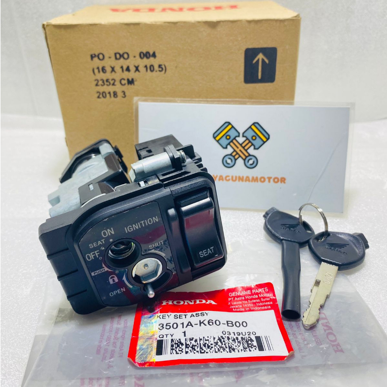 Jual KUNCI KONTAK KEY SET KOMPLIT PLUS TOMBOL JOK ASSY HONDA VARIO 125 ...