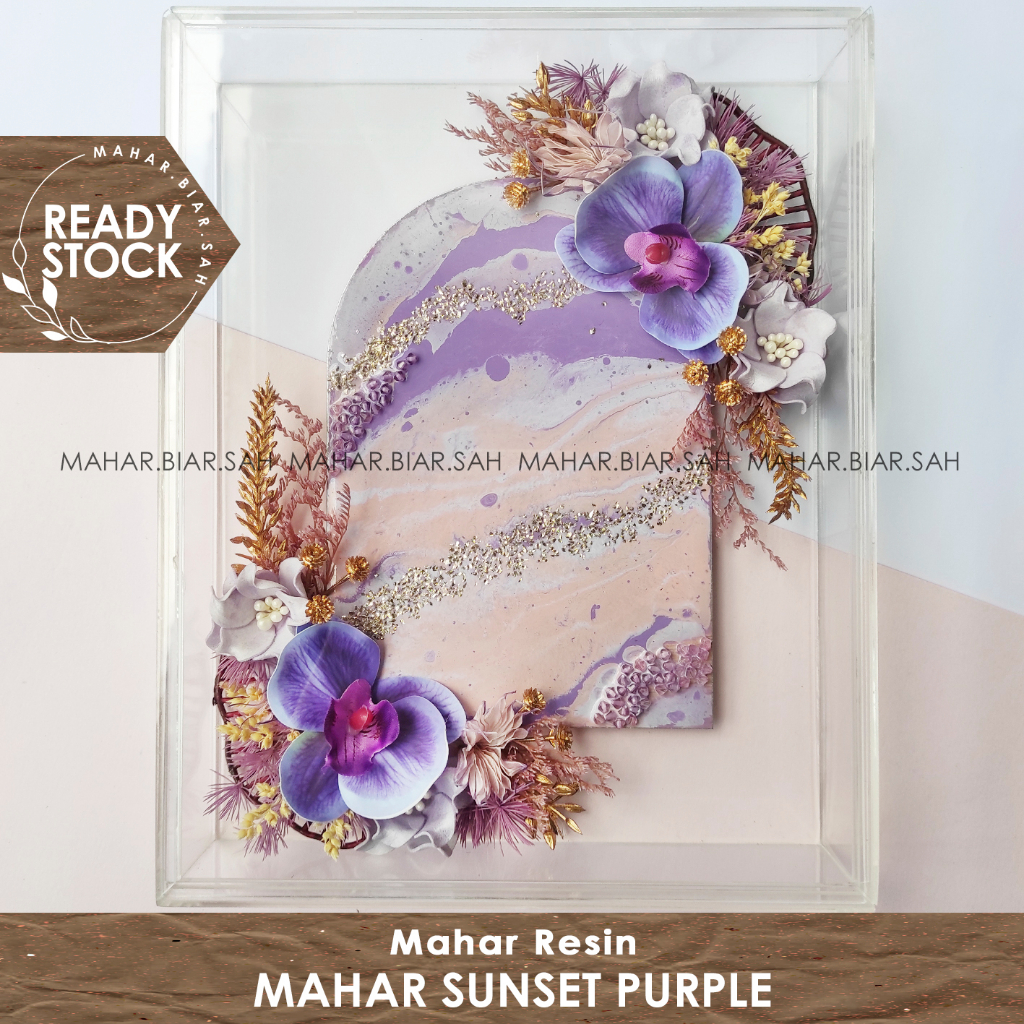Jual RS Mahar Sunset Purple / Mahar Resin / Mahar / Seserahan / Gift ...