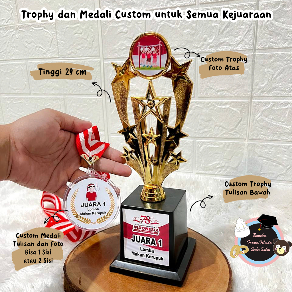 Jual Trophy dan Medali Custom Lomba 17 Agustus Kemerdekaan Indonesia ...