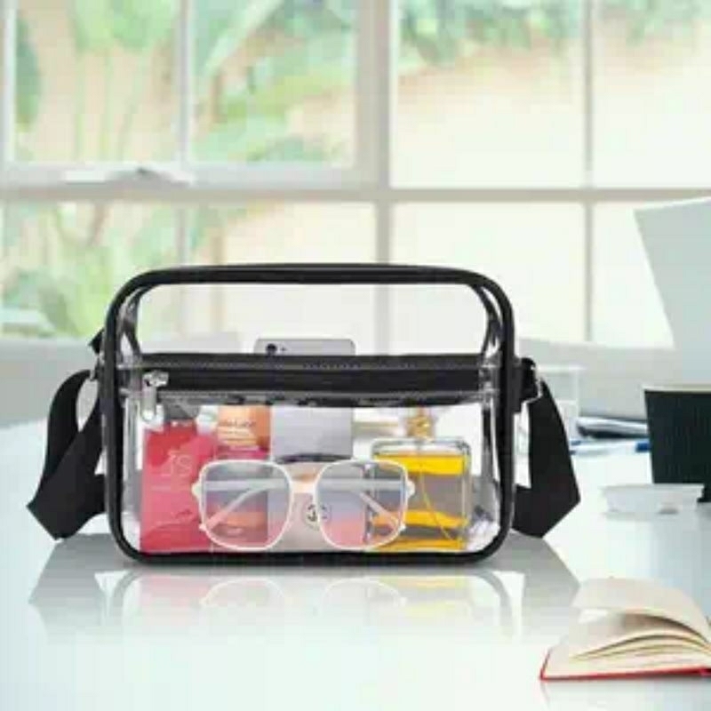 Jual Tas Slempang PVC Bening Transparan Tas Konser Pria Wanita Berdiri ...