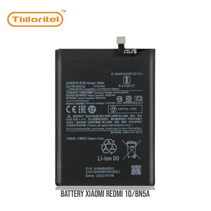 Jual BATTERAI XIAOMI REDMI 10/REDMI NOTE 10 5G BN5A (bp) | Shopee Indonesia