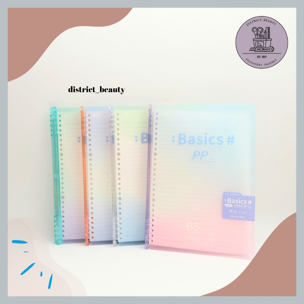 Jual BUKU BINDER TRANSPARAN GRADASI A5 BUKU RING POLOS / BINDER NOTE ...