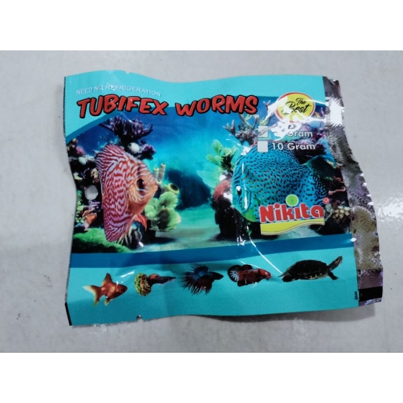 Jual Tubifex worm cacing kering Nikita start pakan ikan kura kura ...