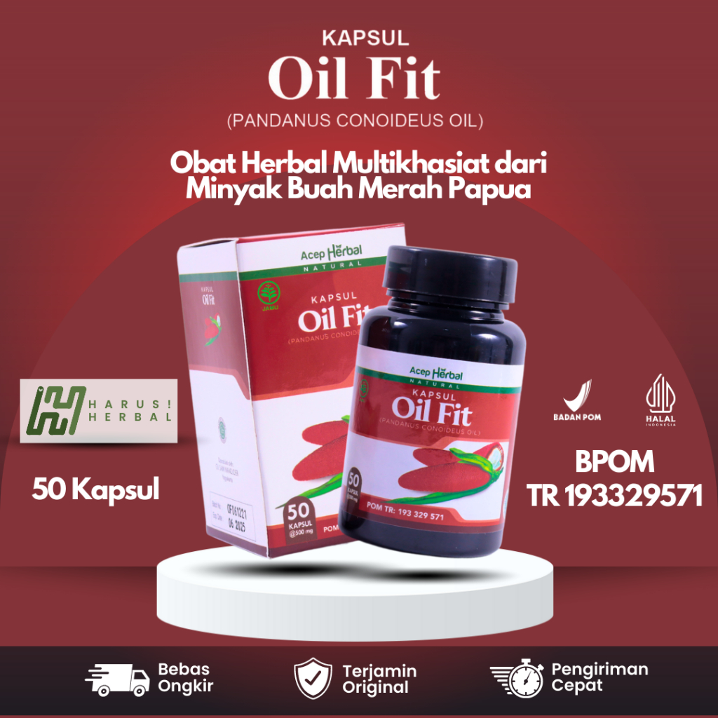 Jual Herbal Oil Fit Kapsul Minyak Buah Merah Papua Obati Berbagai ...