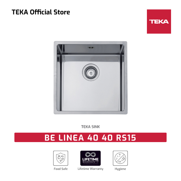 Jual Teka Kitchen Sink Undermount BE LINEA 40 40 RS 15 Bak Cuci Piring ...