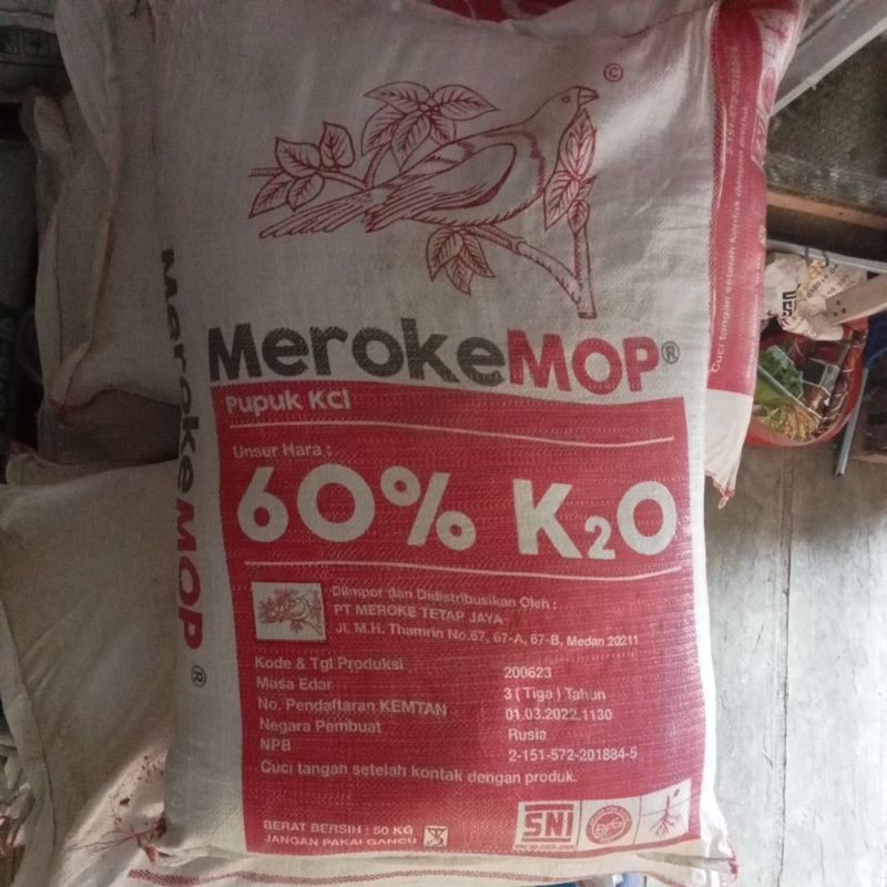 Jual PUPUK MEROKE MOP KCL 60℅ 50KG | Shopee Indonesia