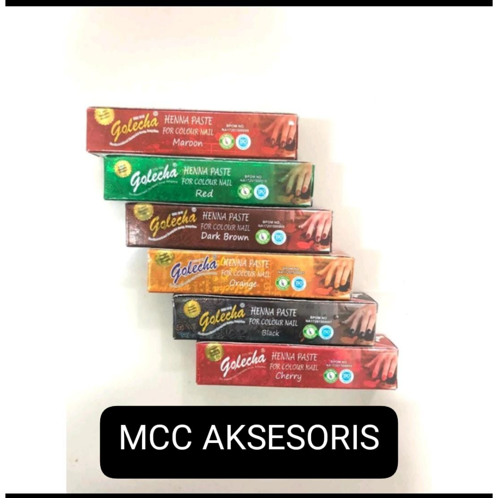 Jual HENNA GOLECHA NAIL / KUKU TUBE ECER(ECER) | Shopee Indonesia