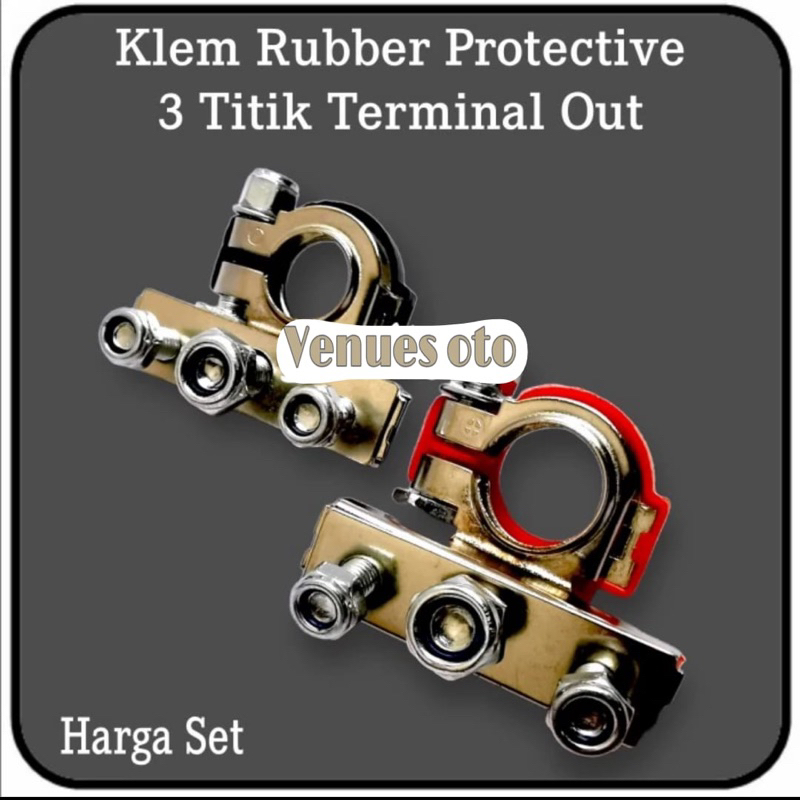 Jual Klem Aki Accu Plus Terminal 3 Lubang - Harga Set | Shopee Indonesia