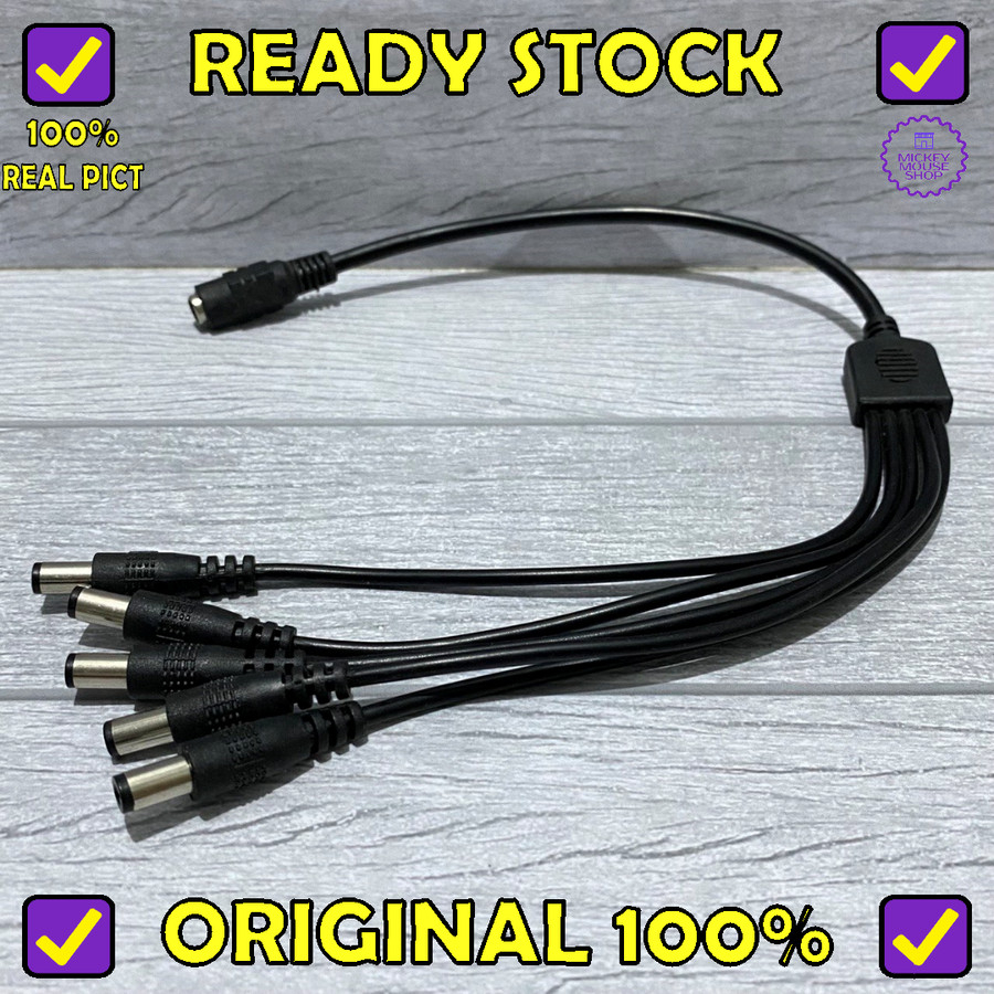 Jual Kabel Cabang Adaptor Efek Gitar Daisy Chain 5 Way Adapter Pedal ...