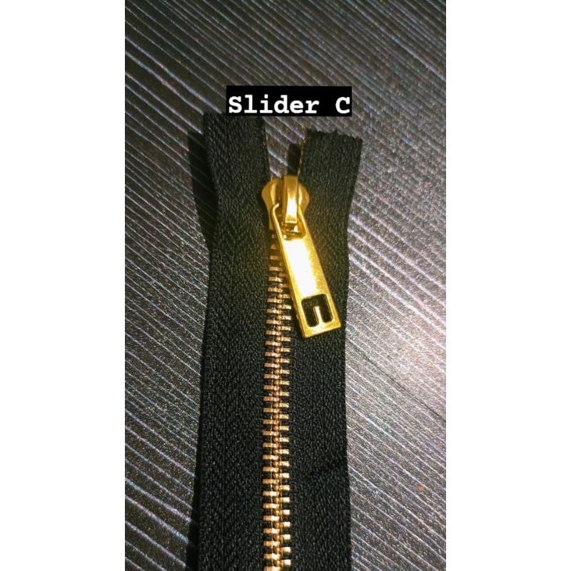 Jual ZIPPER BESI ALUMUNIUM GIGI EMAS 120 CM DAN 150 CM CLOSE END ...