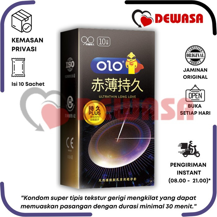 Jual OLO Kondom 001 Performa Ultra Thin Long Love - 1 Pcs (REPACK) | Shopee Indonesia