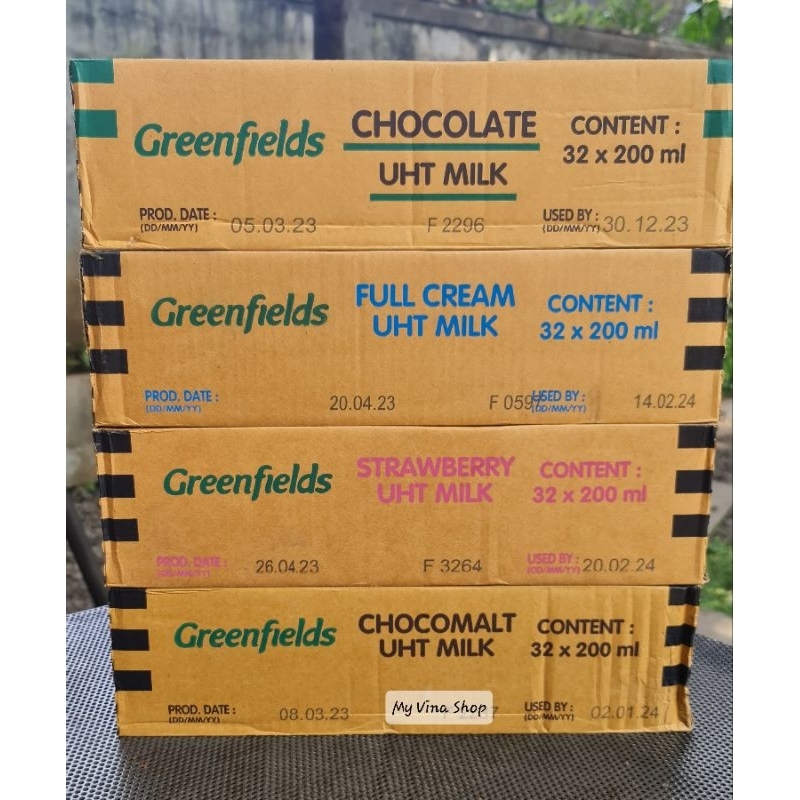 Jual GREENFIELDS 200 ml KARTONAN / Susu UHT Greenfields 200 ml isi 32 ...