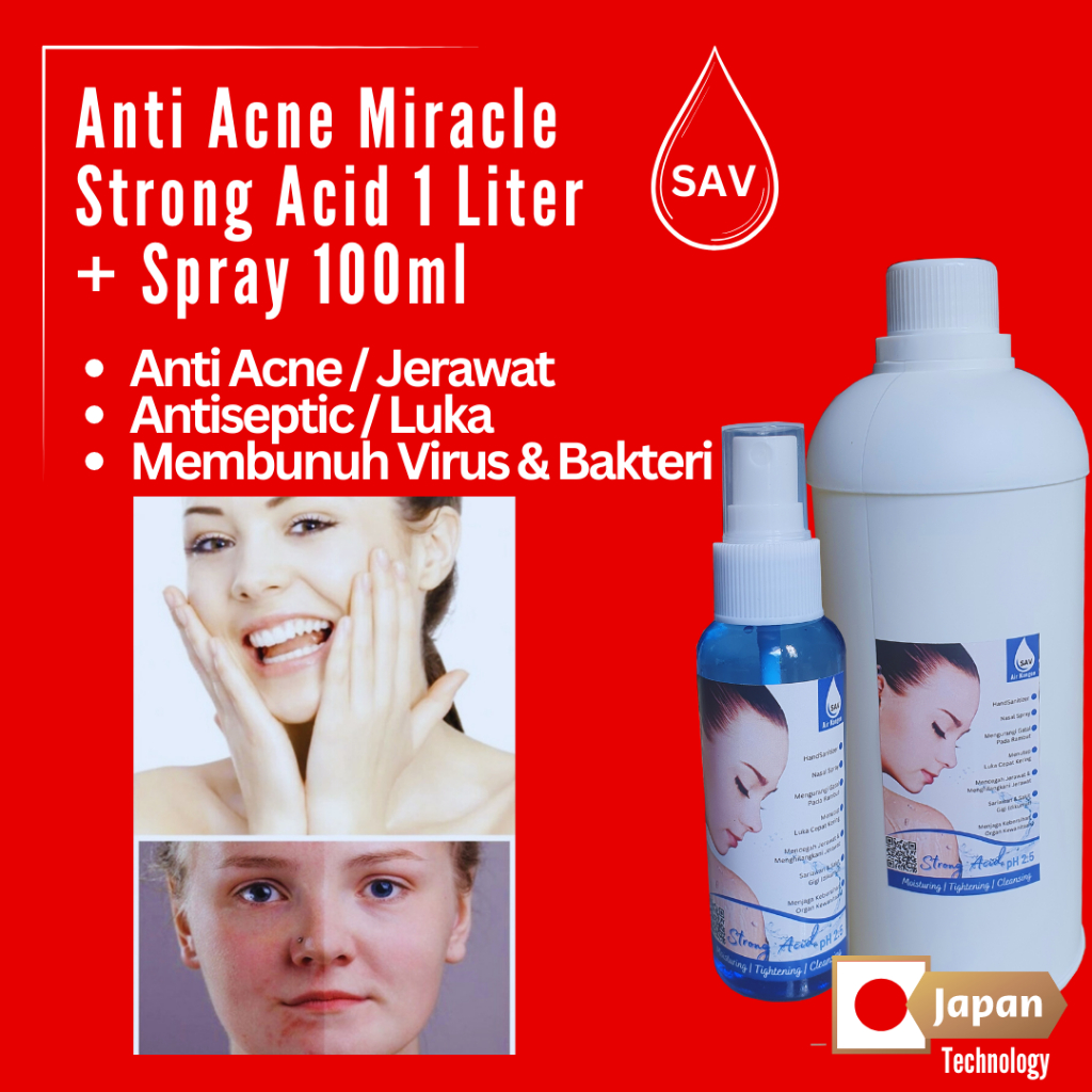 Jual 1L+60ml Face Spray ST RONG ACID pH dua koma lima | Beauty Wa ter ...