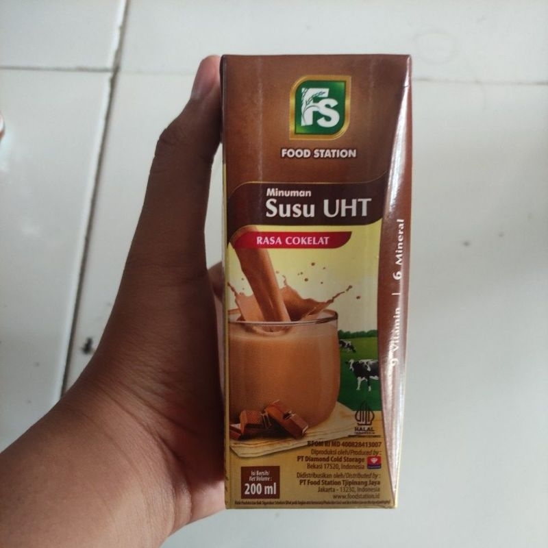 Jual Food Station - FS Susu Sapi UHT Coklat 200ml 3pcs | Shopee Indonesia