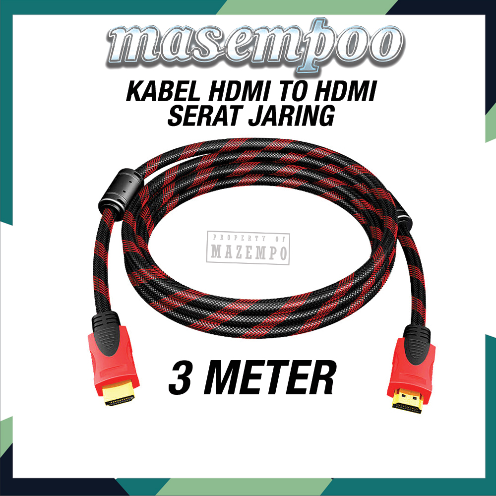 Jual Kabel Hdmi to HDMI 1.5 meter 3 Meter 10 Meter Laptop ke Tv / Tv ke Set Top Box | Shopee ...