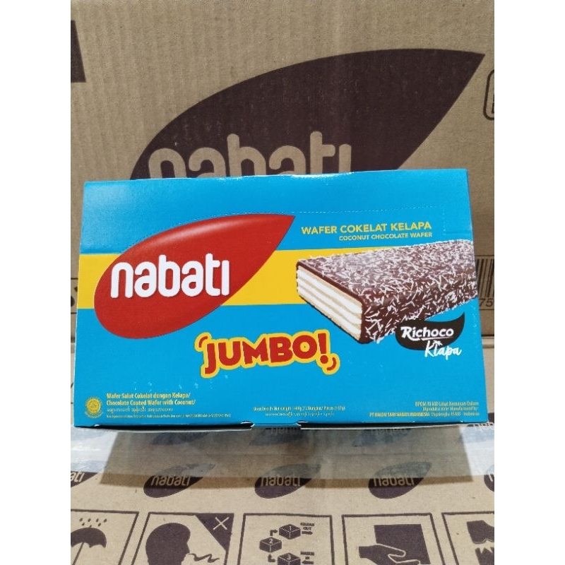 Jual Wafer Nabati Coated Jumbo 37gr Wafer Cokelat Kelapa Nabati 1 box ...