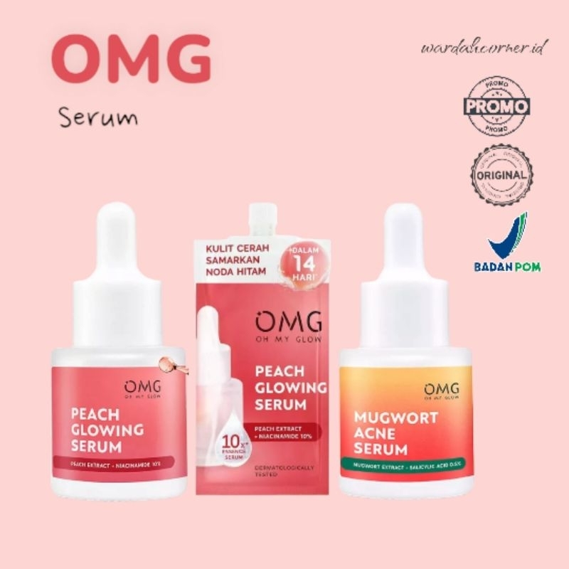 Jual OMG Peach Glowing Serum / Mugwort Acne Serum | Shopee Indonesia