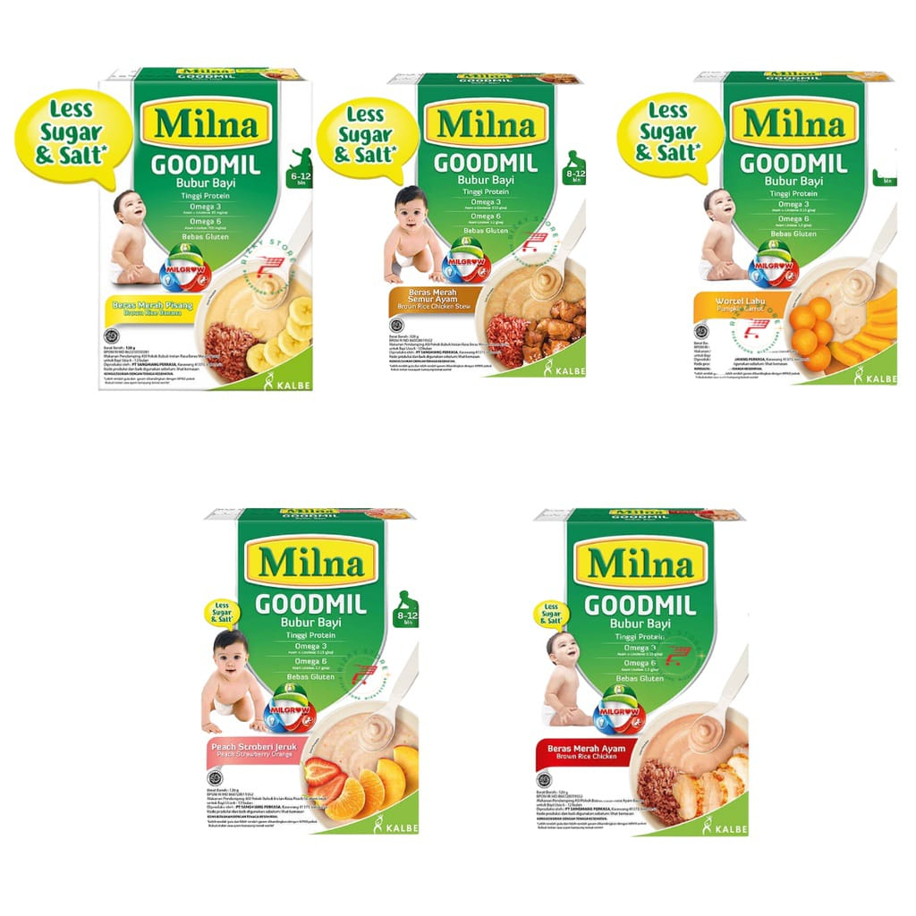 Jual Milna bubur bayi Goodmil 6+ dan 8+ 100g | Shopee Indonesia