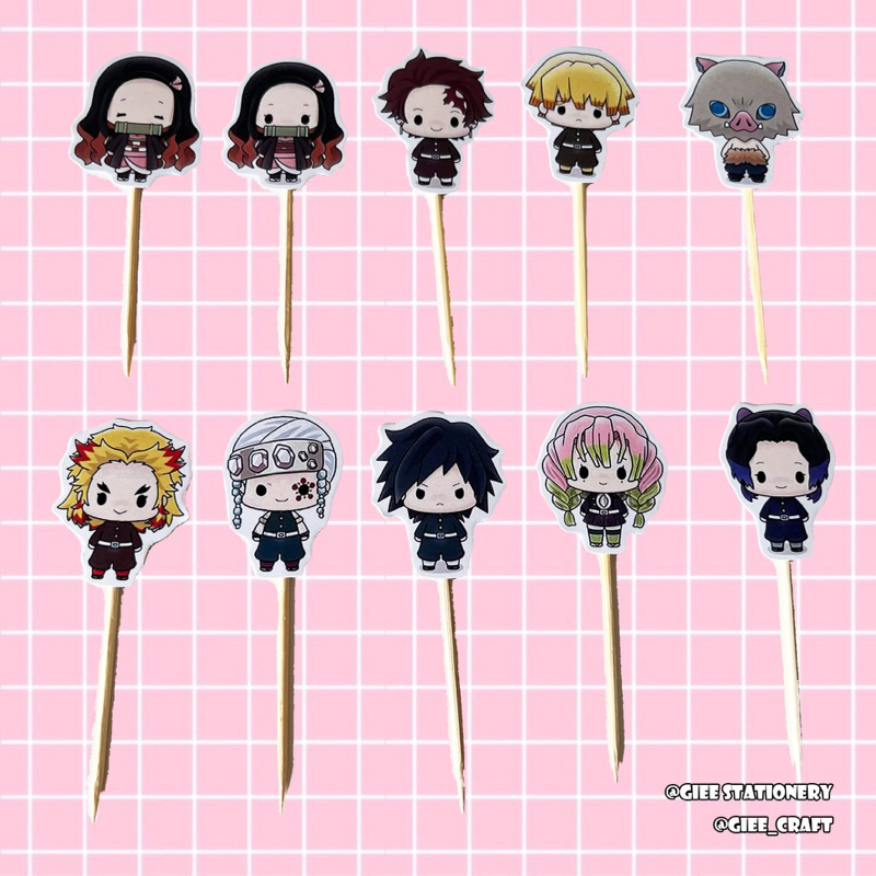 Jual TOPPER CUPCAKE ANIME / TOPPER CUPCAKE DEMON SLAYER / TOPPER ...