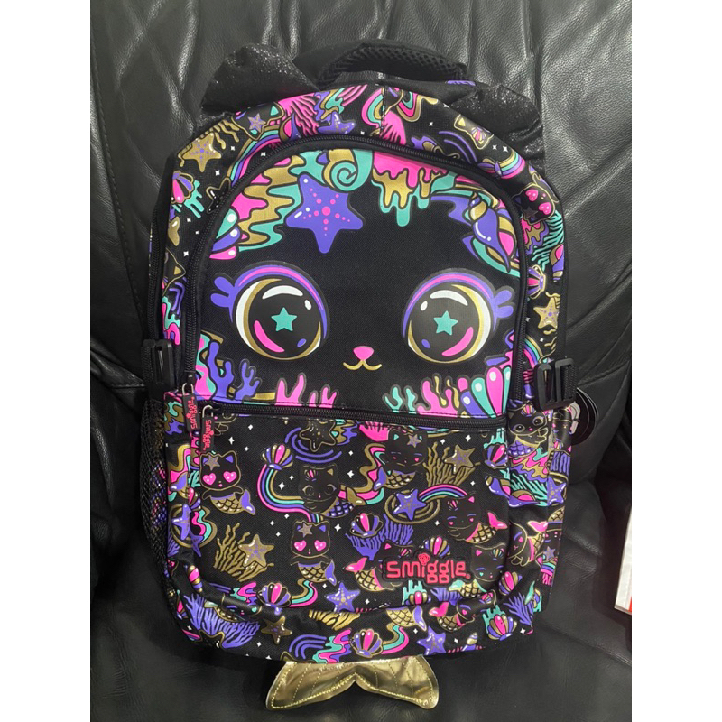 Jual Smiggle Backpack Cat Mermaid Black / Tas Ransel Sekolah Anak ...