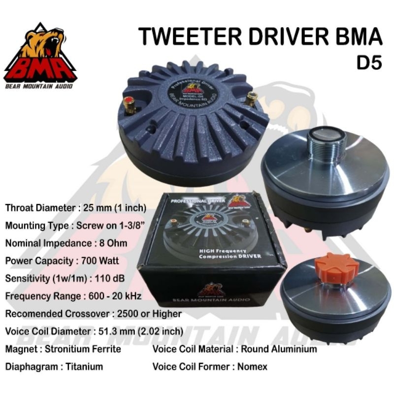 Jual DRIVER TWEETER HORN BMA MODEL D5 | Shopee Indonesia