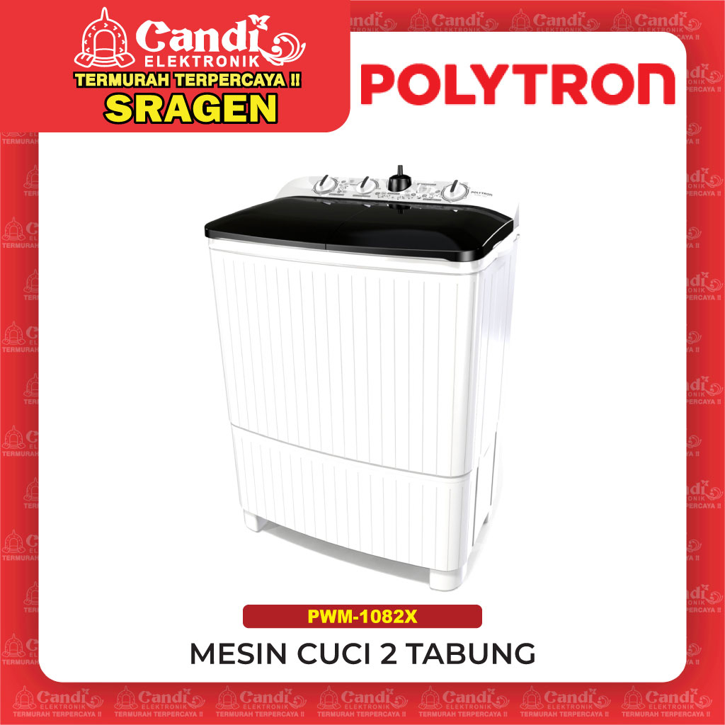 Jual POLYTRON Mesin cuci 2 tabung Primadona Samba series hijab 10 Kg ...