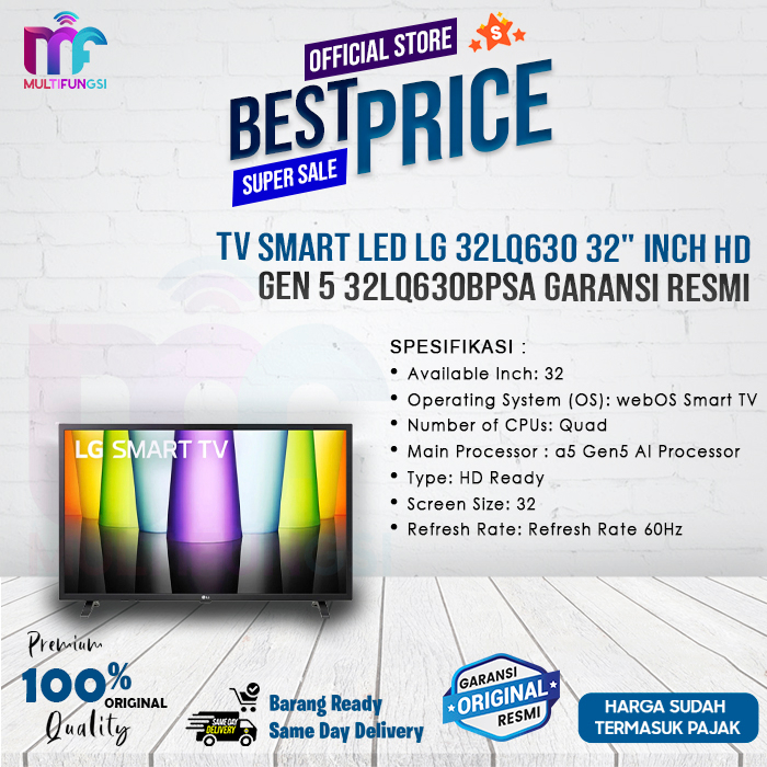 Jual TV Smart LED LG 32LQ630 32" Inch HD Gen 5 32LQ630BPSA Garansi ...