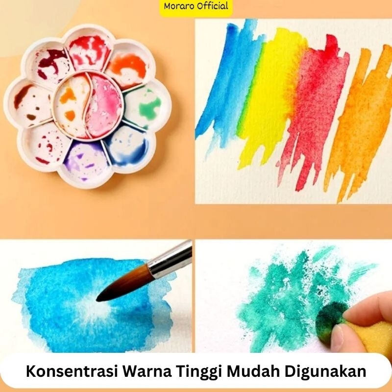 Jual Cat Air Set Watercolor 12/36/48 Warna Lengkap/ Alat Melukis ...