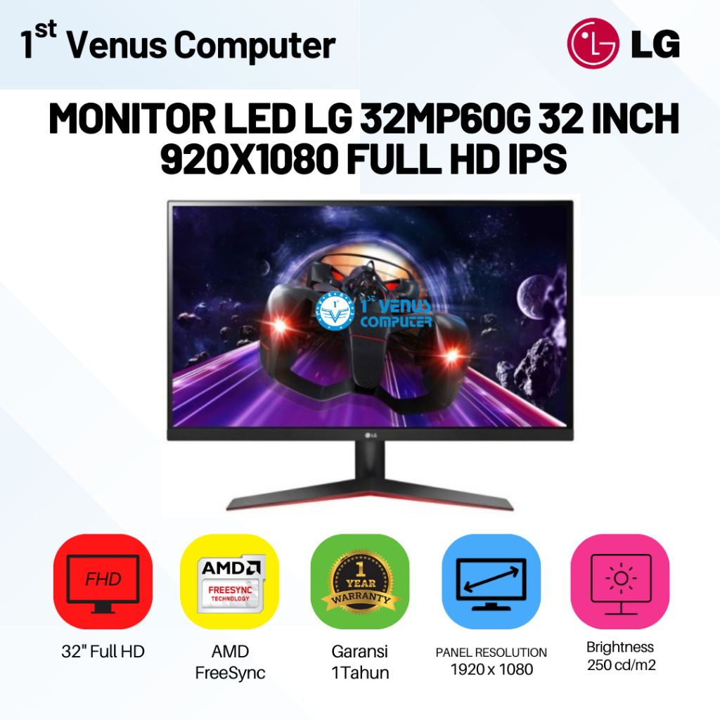 Jual MONITOR LED LG 32MP60G 32 INCH 920x1080 Full HD IPS / MON51-LG ...