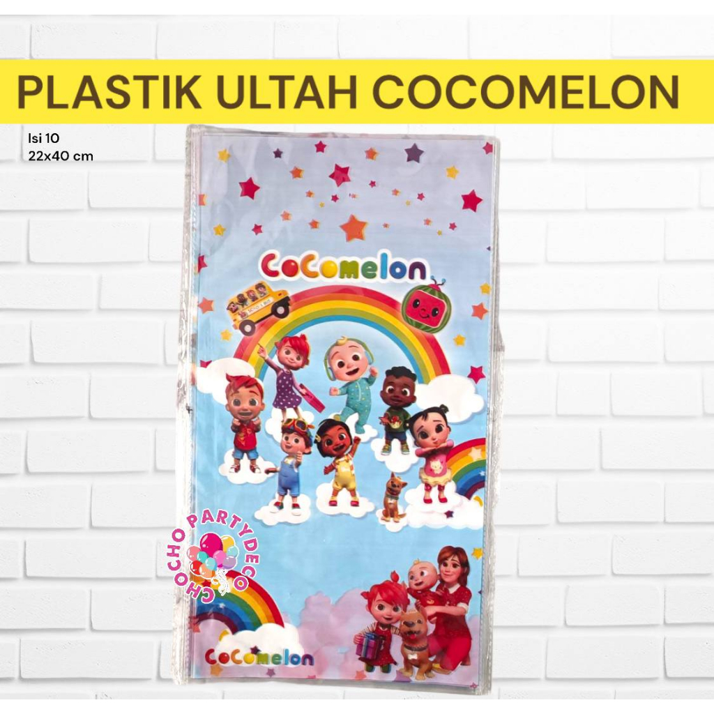 Jual Plastik Ulang Tahun COCOMELONN isi 10 / Plastik Ultah Anak ...