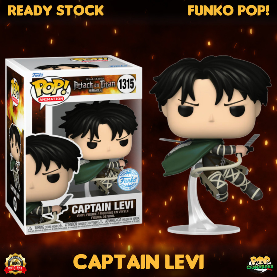 Jual Funko POP Attack on Titan - Captain Levi Ackerman Exclusive #1315 ...