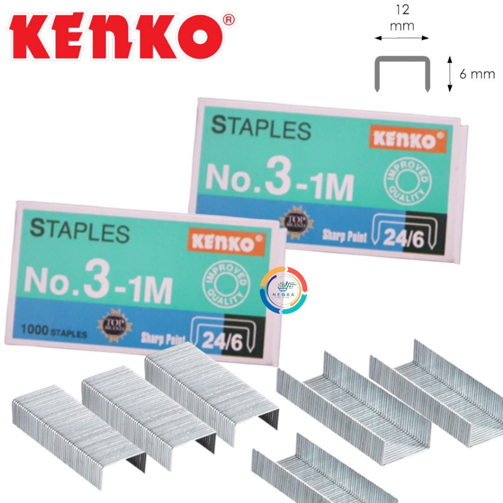 Jual Isi Staples Kenko Ukuran Besar No. 3 - 1M (Improved Quality ...