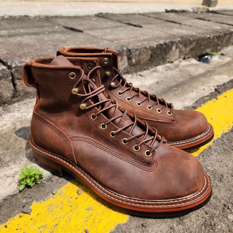Jual Sepatu Gentleman Boots Pria WHT 26798 Coffee Crazy Horse Leather ...