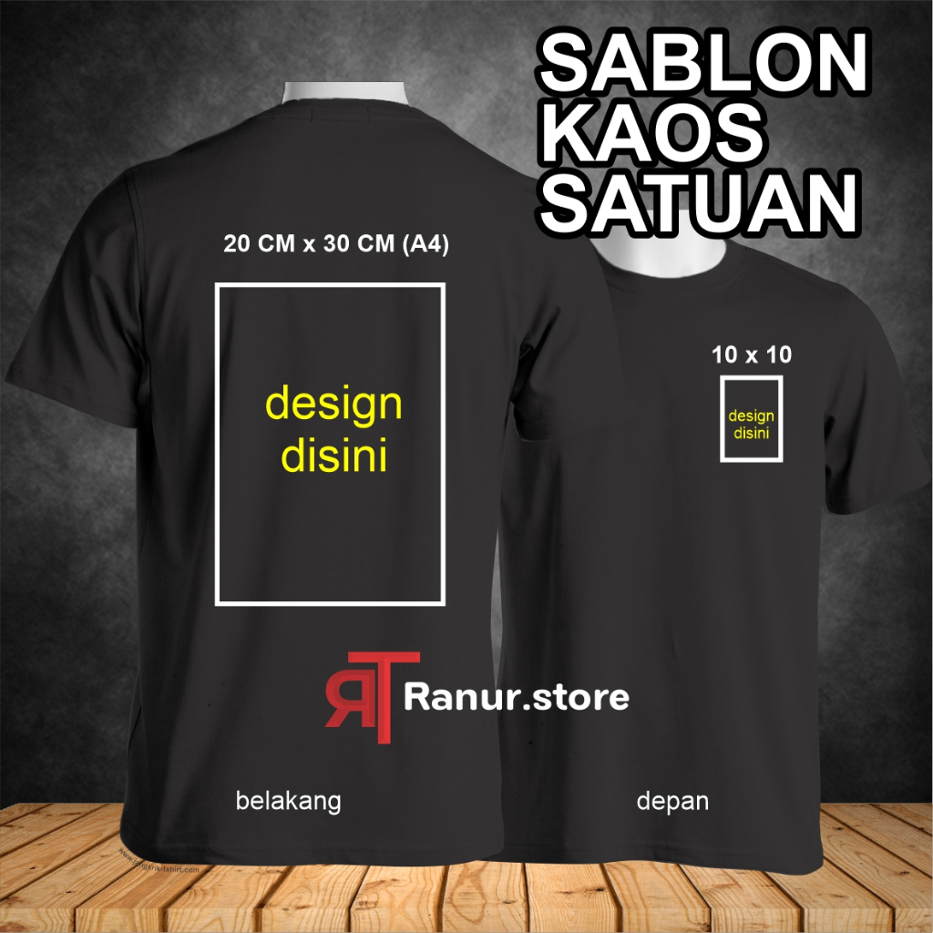 Jual Sablon kaos satuan Bisa Cetak Pakai gambar sendiri, satu hari jadi sablon DTF | Shopee ...