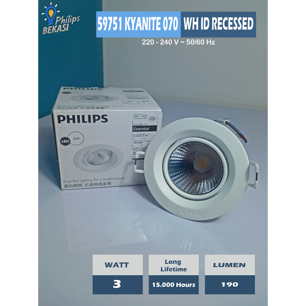 Jual Philips Lampu Spot LED 3 Watt 59751 KYANITE | Shopee Indonesia