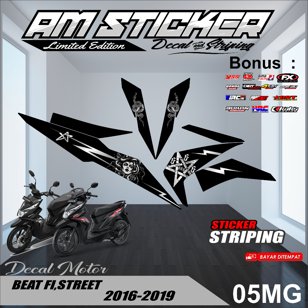 Jual stiker variasi Beat FI, Street, Esp 2016 2017 2018 2019 Variasi ...