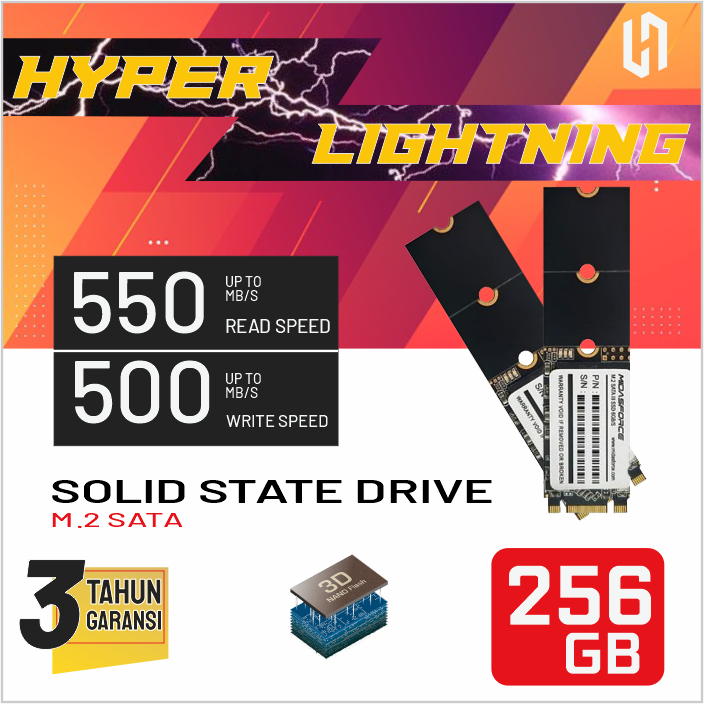 Jual SSD 256GB M2 SATA Midasforce Hyper Lightning | Shopee Indonesia